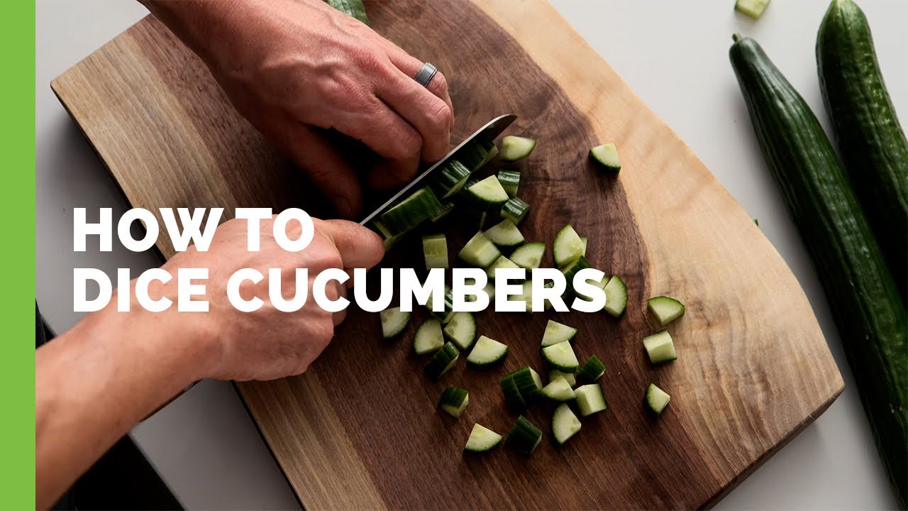 How to Dice Cucumbers - YouTube
