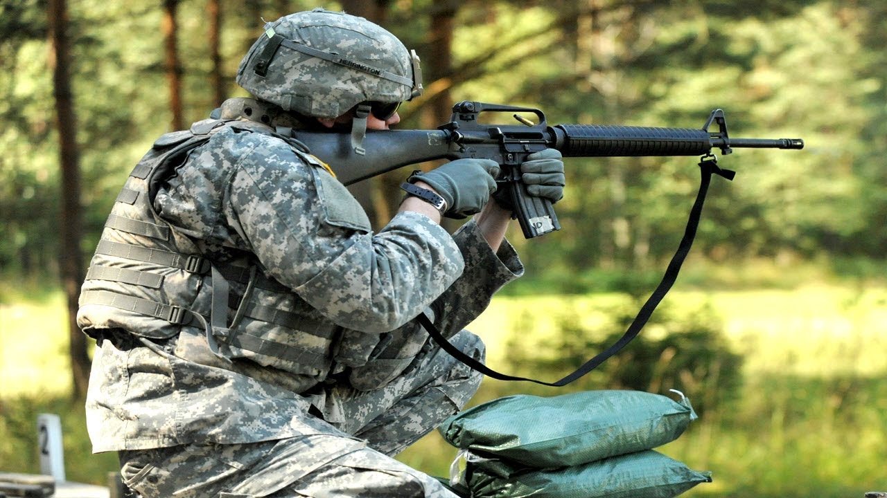 U.S. Soldiers M16 & M9 Weapons Qualification Zero Range - YouTube