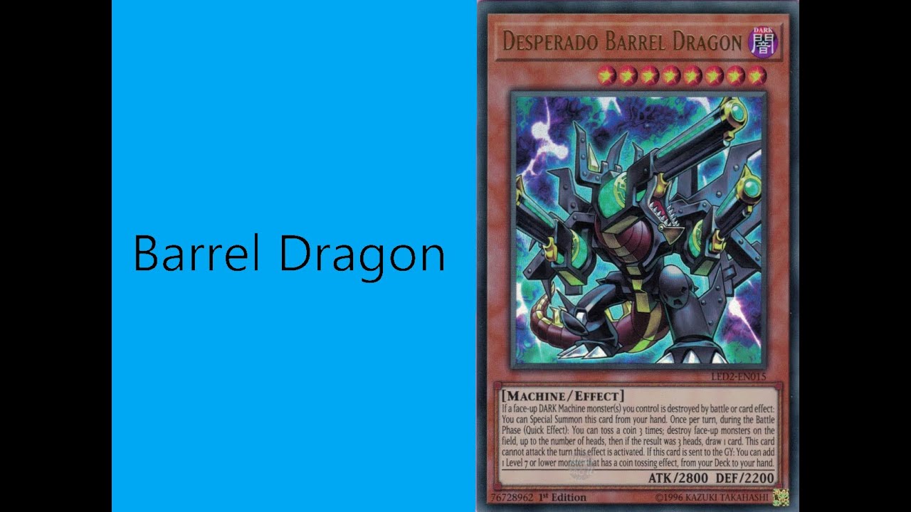 Yu-Gi-Oh! Barrel Dragon Deck Profile Oct 2018 - YouTube