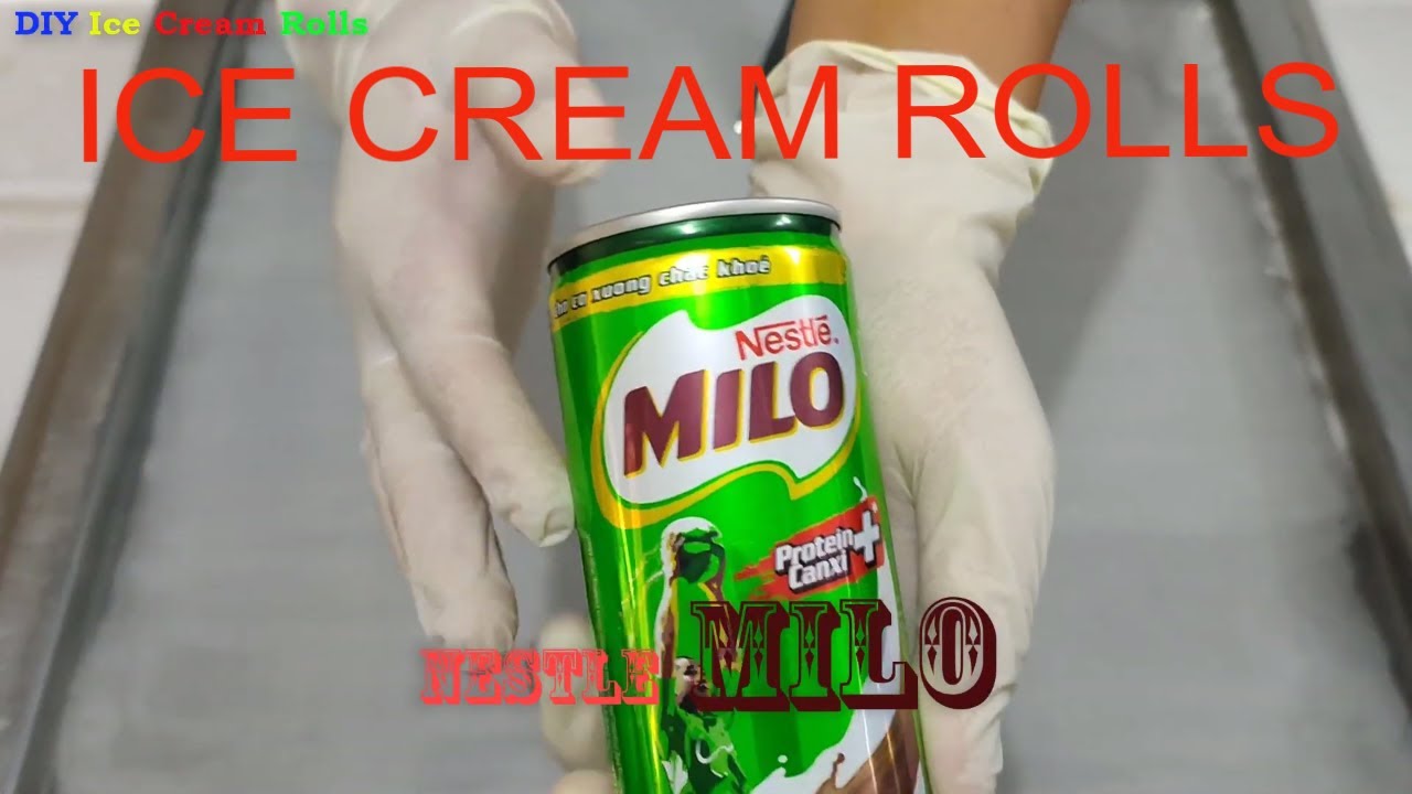 Nestle Milo Ice Cream Rolls / how to make Nestle Milo Ice Cream ...