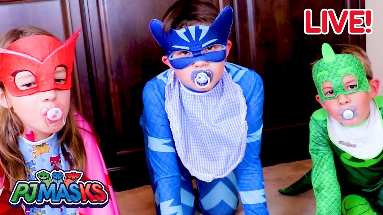 🔴 LIVE 24/7! PJ Masks in real life 🔴 | Pretend play superheroes | PJ ...