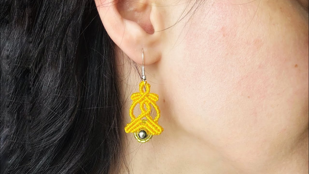 DIY Macrame Earrings | Sunny Earrings | Easy tutorial | #macrame - YouTube