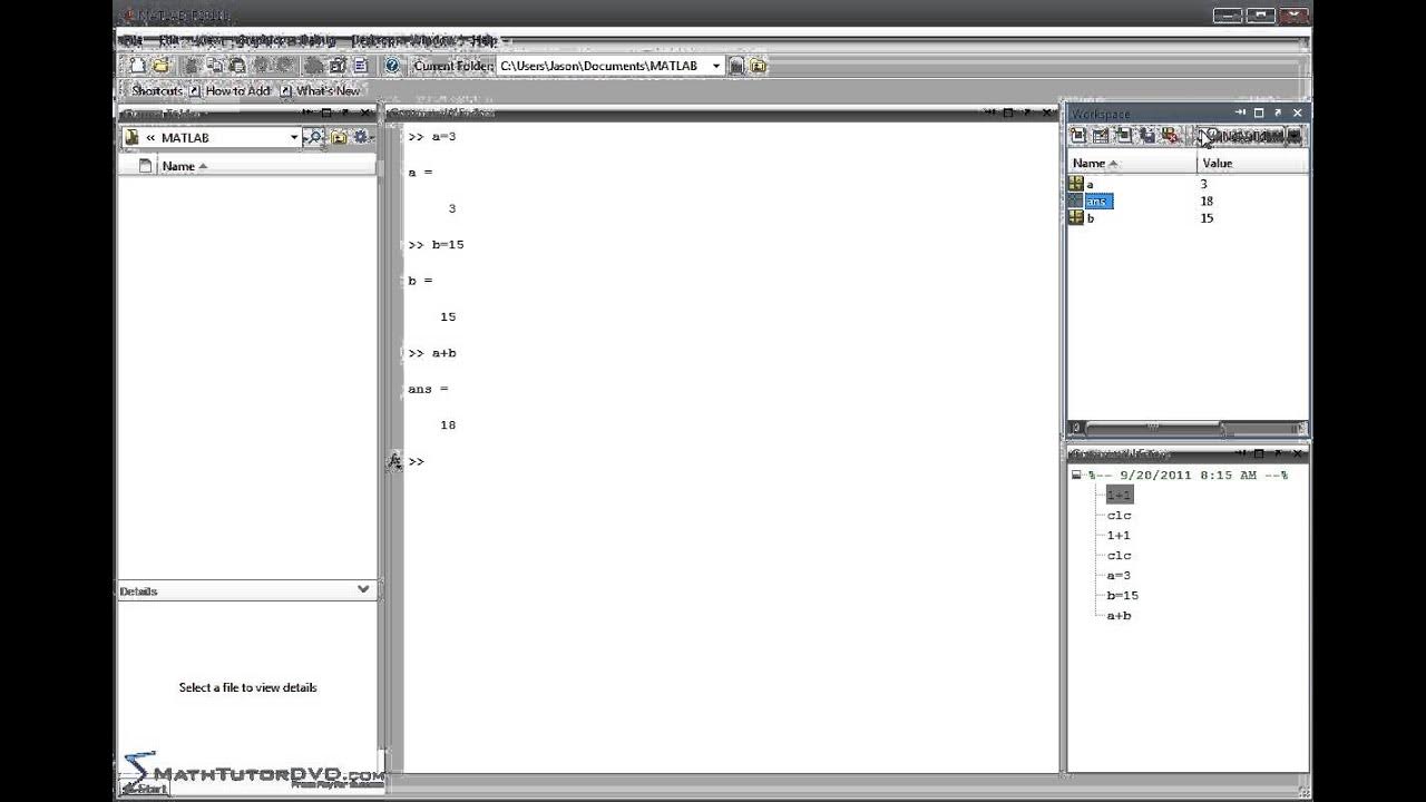 Matlab Essentials - Sect 2 - The User Interface - Part 2 - YouTube