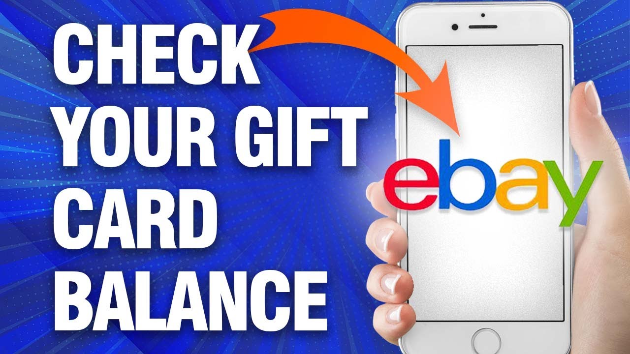 How To Check Your Gift Card Balance On Ebay App - YouTube
