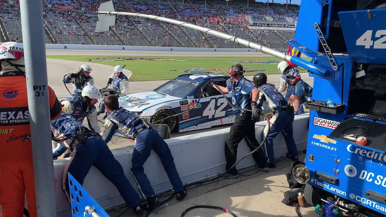 Jamie McMurray 42 Car NASCAR Pit Stop @ Texas Motor Speedway - YouTube