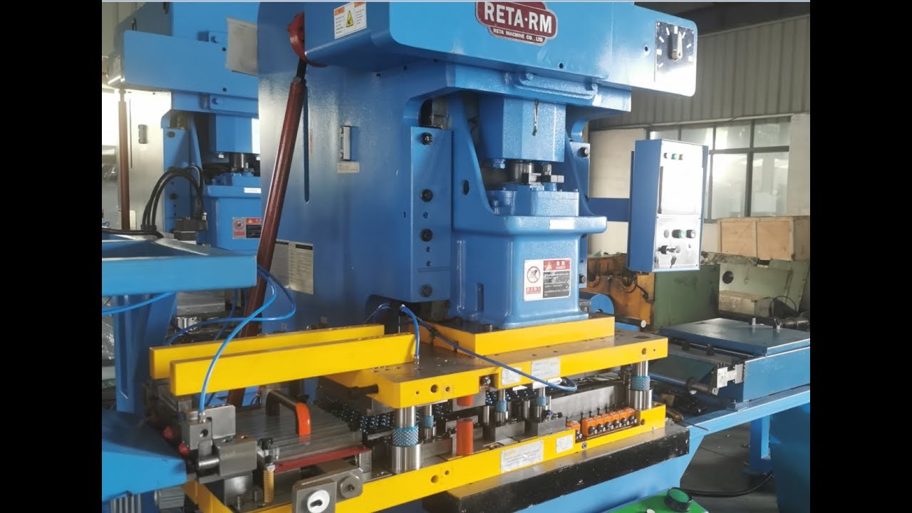 C Type Fin Press Machine 65T - YouTube