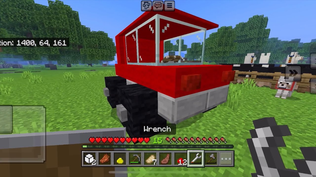 ALL THE WOOL | MINECRAFT Free Marketplace Addon| IOS Mobile Gameplay | Chain door, Sofa, Car ...