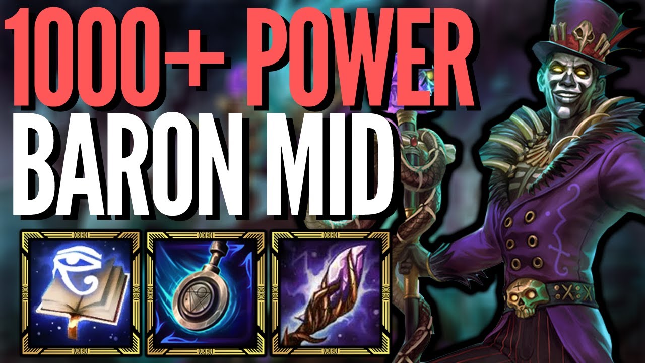 1000+ POWER ON BARON | Smite Season 9 Conquest | COMBO ONE SHOT - YouTube