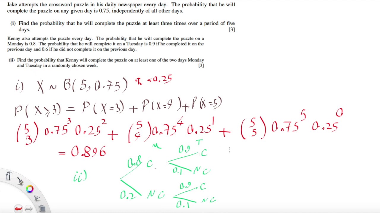 Solved Past Paper Statistics1 Past Examination Paper Solving 62/O/N ...