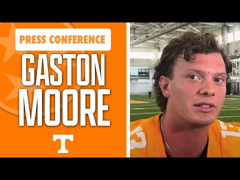Tennessee Football's Gaston Moore talks before the start of fall camp I ...