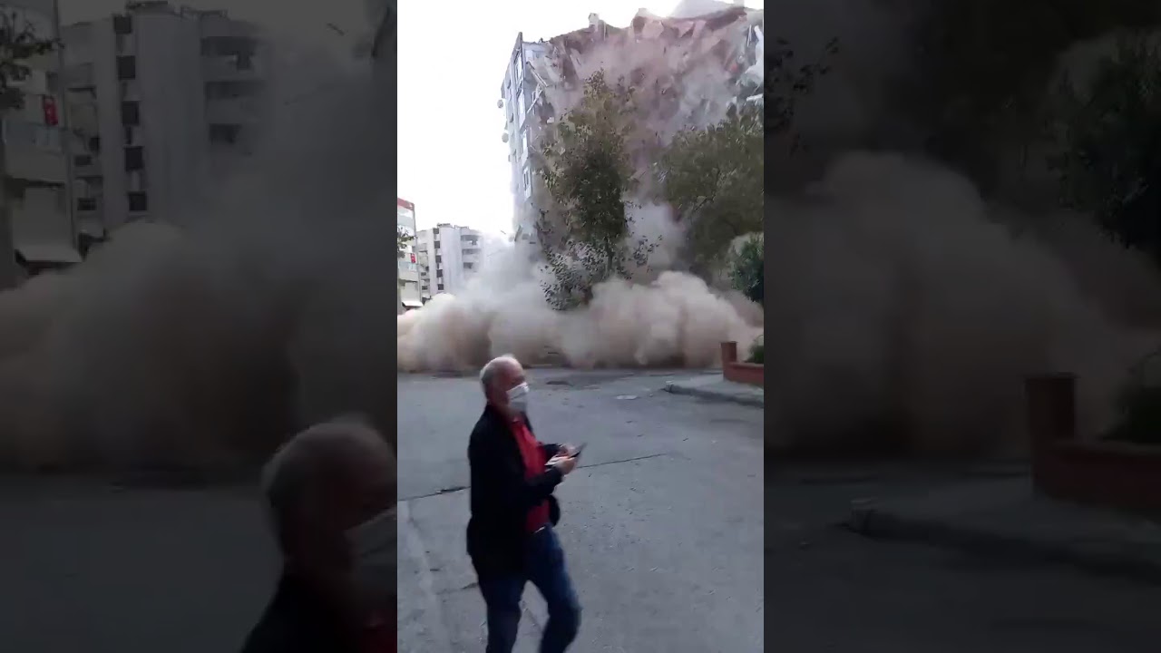 ΣΕΙΣΜΟΣ ΣΤΗΝ ΤΟΥΡΚΙΑ ΚΑΤΑΡΡΕΥΣΗ ΚΤΙΡΙΟΥ - YouTube