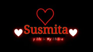 Susmitha Name Logo Preview Of Black Background 3D Name For "sushmita"