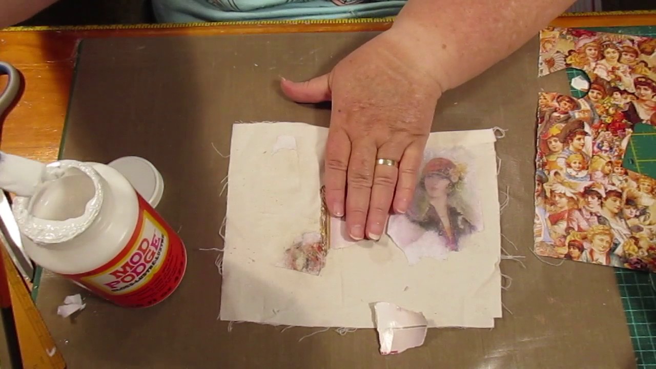 transfering book pictures on to fabric - YouTube