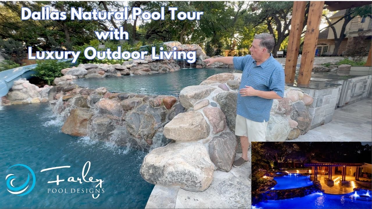 Dallas Natural Pool Tour with Luxury Outdoor Living Designed by Mike ...