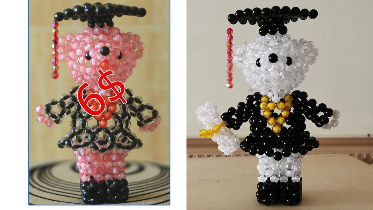 How to make Panda Beads of graduate Part 1 || Crystal Bead - YouTube