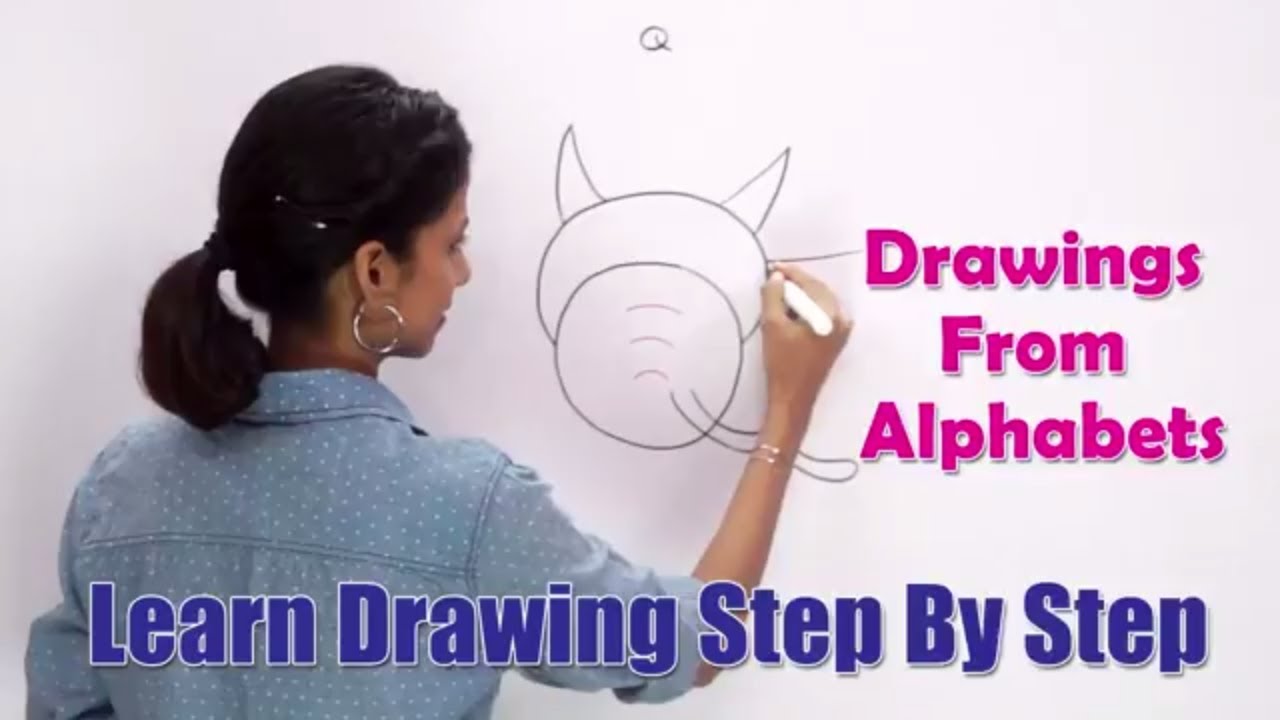 Drawing From Alphabet Q | How to Draw with Alphabets | Fun with ...
