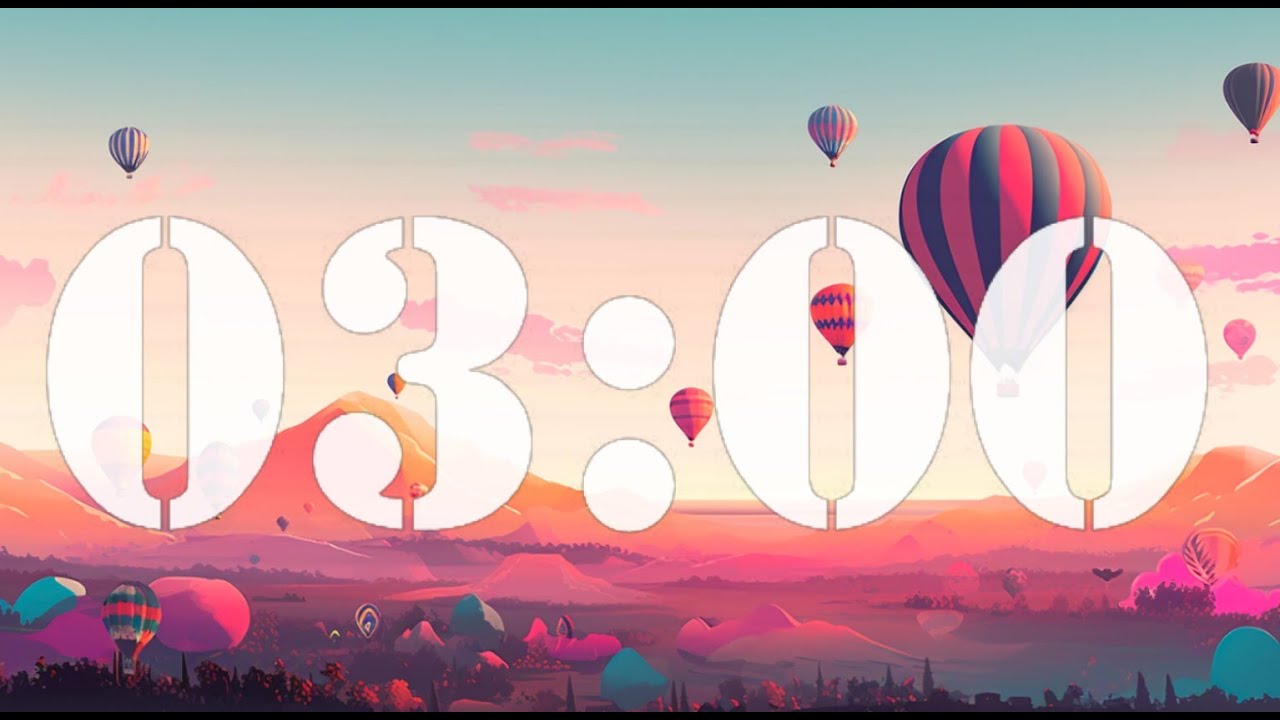 3 Minute Timer Hot Air Balloons - YouTube
