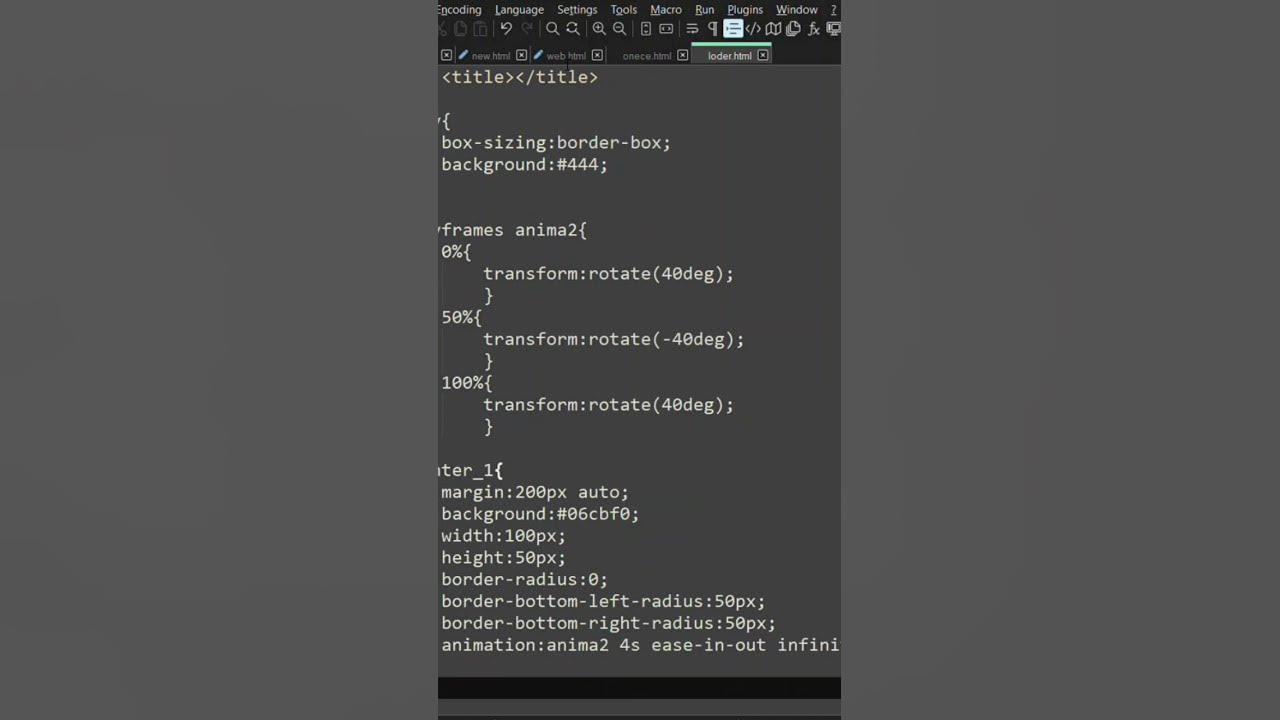 Useing Css Loader With Html Code Youtube