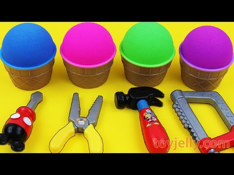 Kinetic Sand VS Mad Matter Kinetic Sand Ice Cream Surprise egg Kinder Surprise Toys Fun for Kids