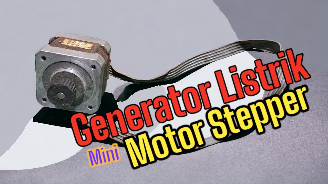 Generator listrik mini dari motor stepper - YouTube