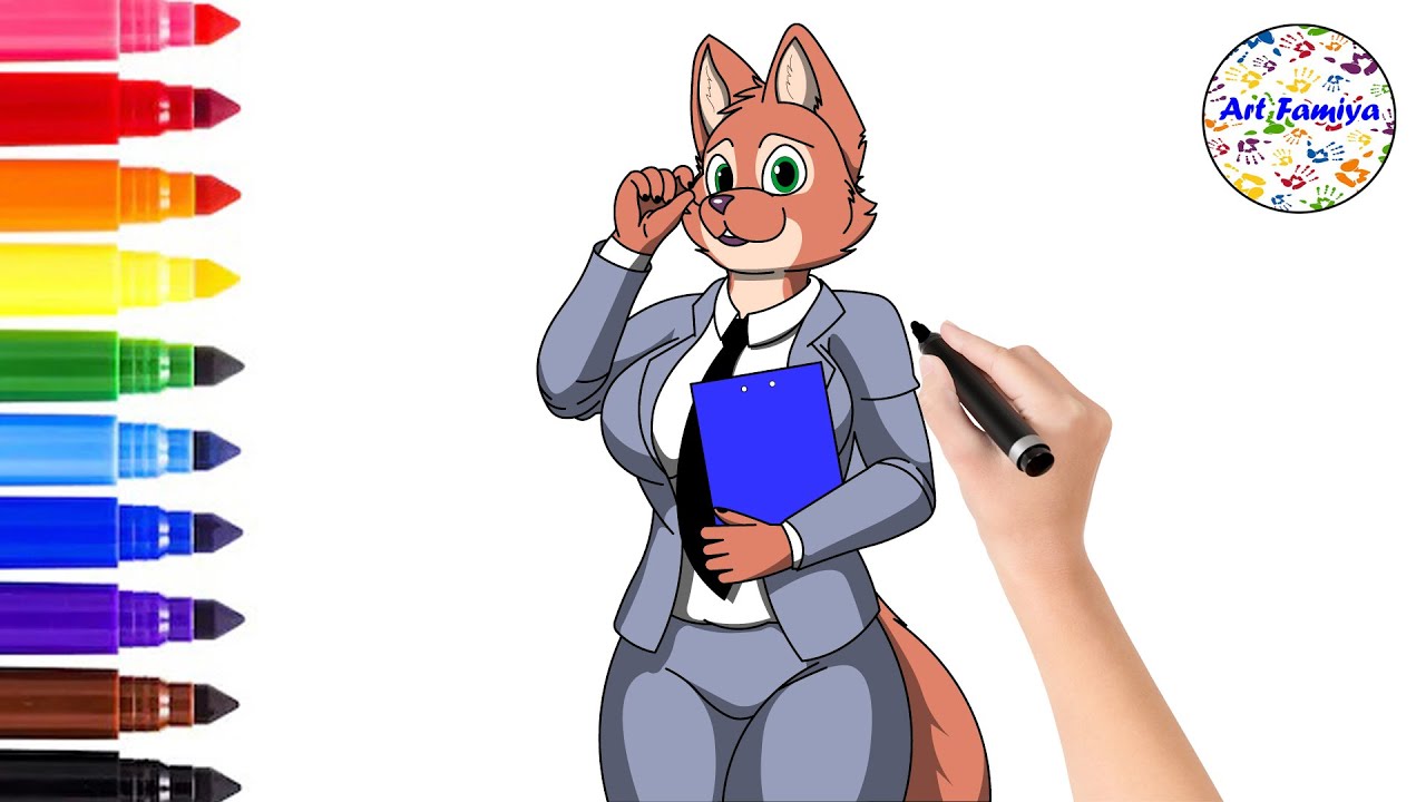 How To Draw Diane Foxington - Easy Step By Step The Bad Guys Drawing ...