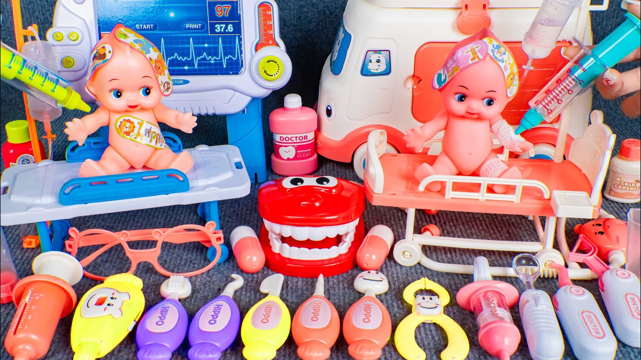 214 Minutes Satisfying with Unboxing Ambulance Playset, Doctor ...