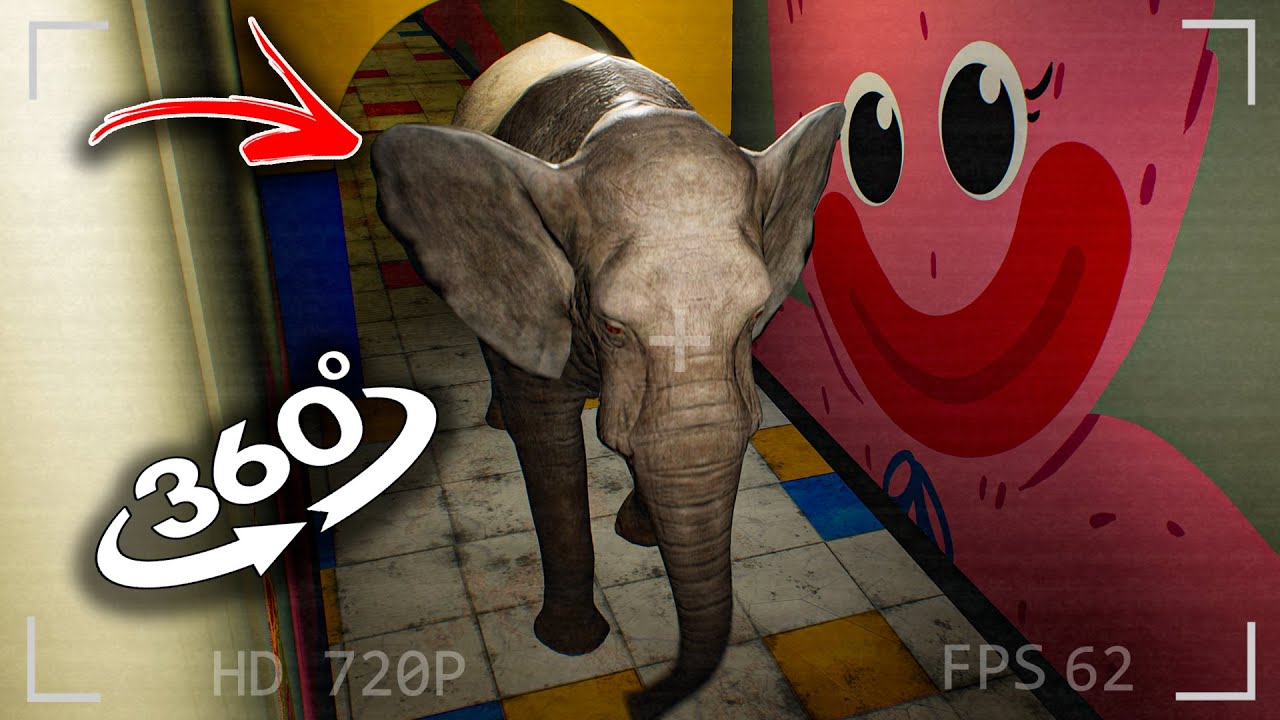 VR 360° found BIG ELEPHANT in Poppy Playtime - YouTube