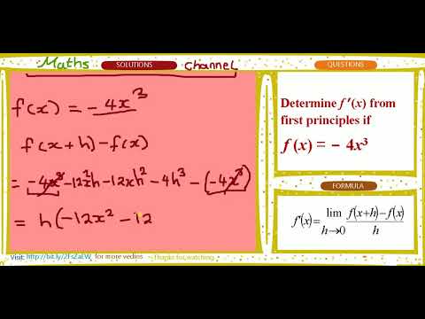 first principle fx = 4x^3 - YouTube