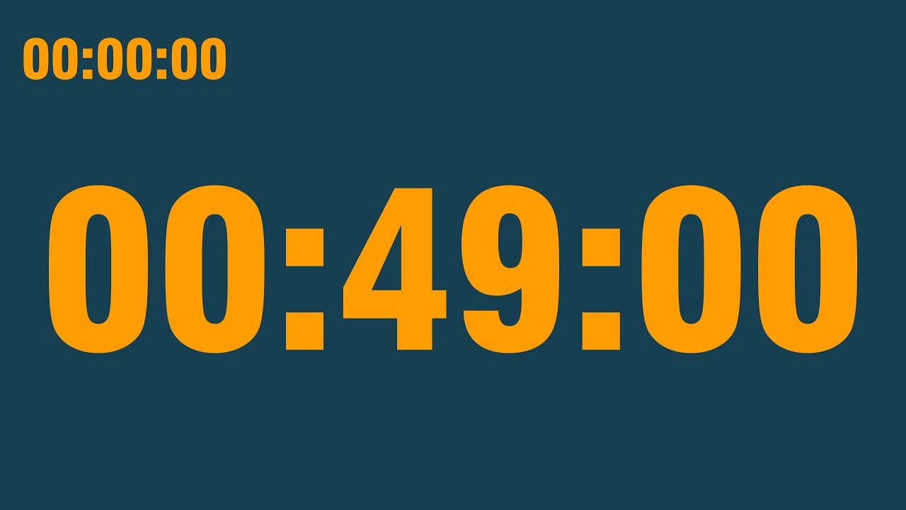 49 minute timer (with end alarm, time elapsed and progress bar) - YouTube