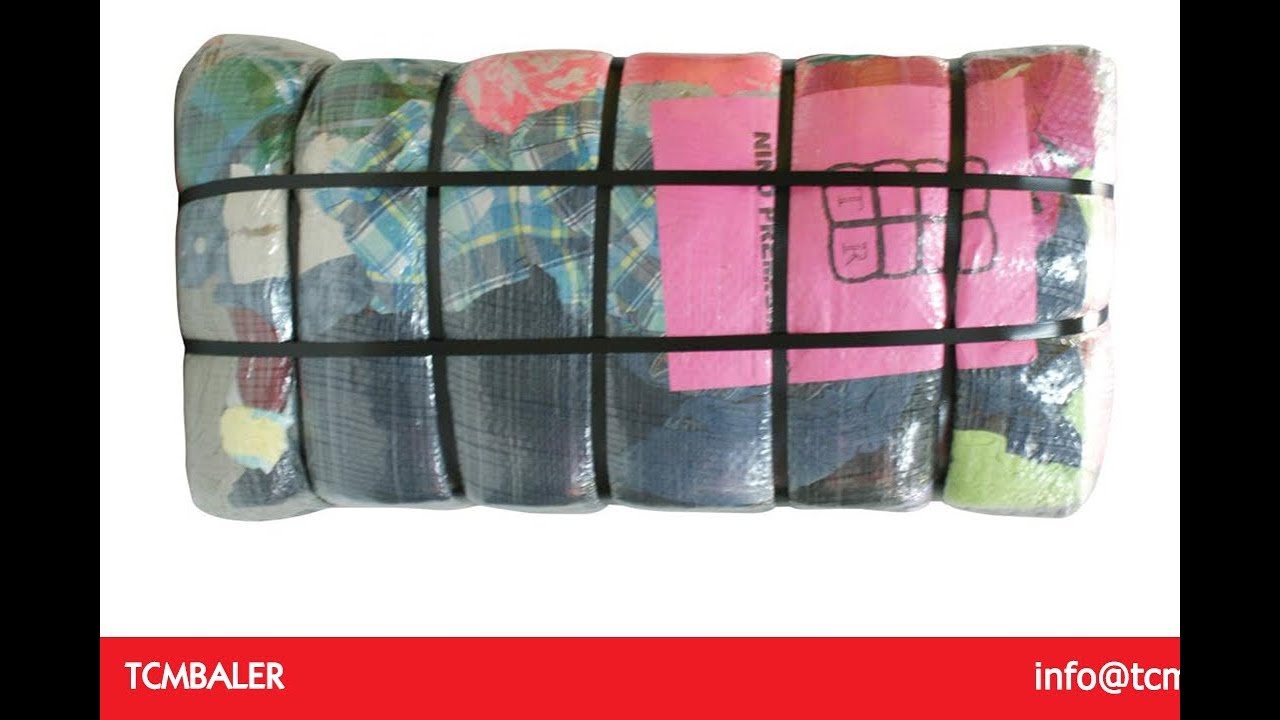 machine for compressing second hand clothes - YouTube