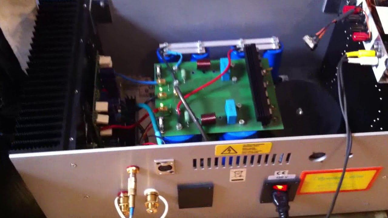 Symphonic Line Kraft 300 Mono 開機中點電壓45V、比較特別的是其中一個晶體燒到變暗紅色 故障 維修 測試 ...