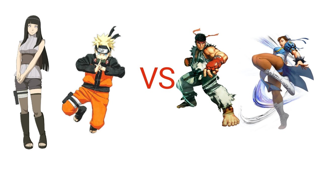 mugen naruto/Hinata vs ryu/chun li - YouTube