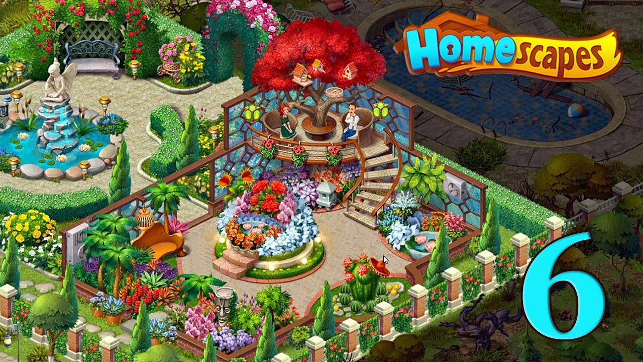 HomeScapes Gameplay Story Garden Day 6 and New Arena - Living Room ...