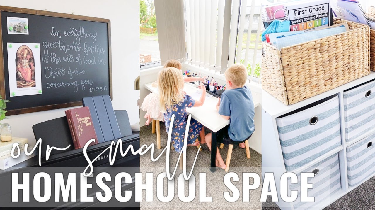 HOMESCHOOL SPACE TOUR 2022 | Our homeschool room | Small homeschool ...