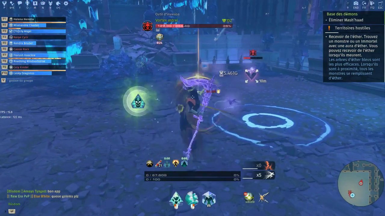 Skyforge - Distorsion démon F1 - Rôle du Nécromancien - YouTube