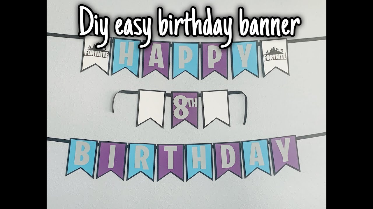 DIY Easy Birthday Banner Using Cricut Machine YouTube DIY Easy Birthday Banner Using Cricut Machine YouTube