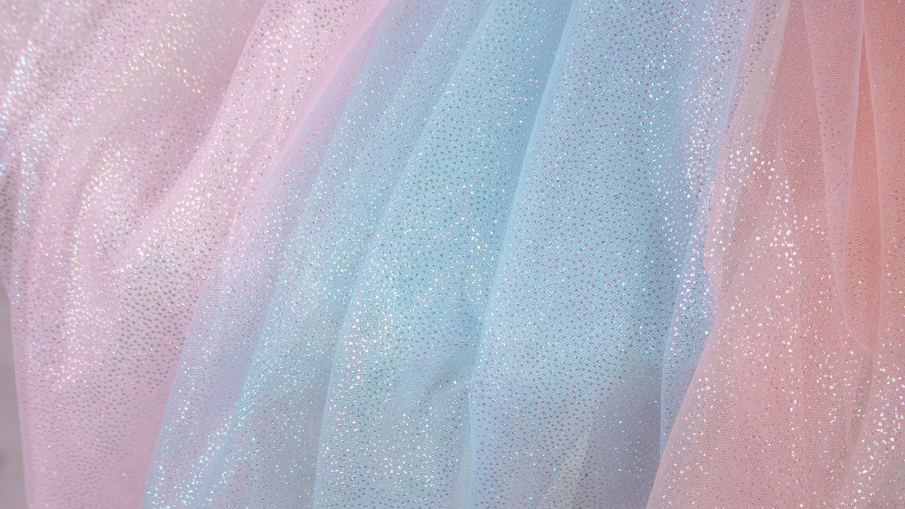 [OneYard] Iridescent Fluorescence Dot Glued Illusion Mesh Fabric 30177 ...