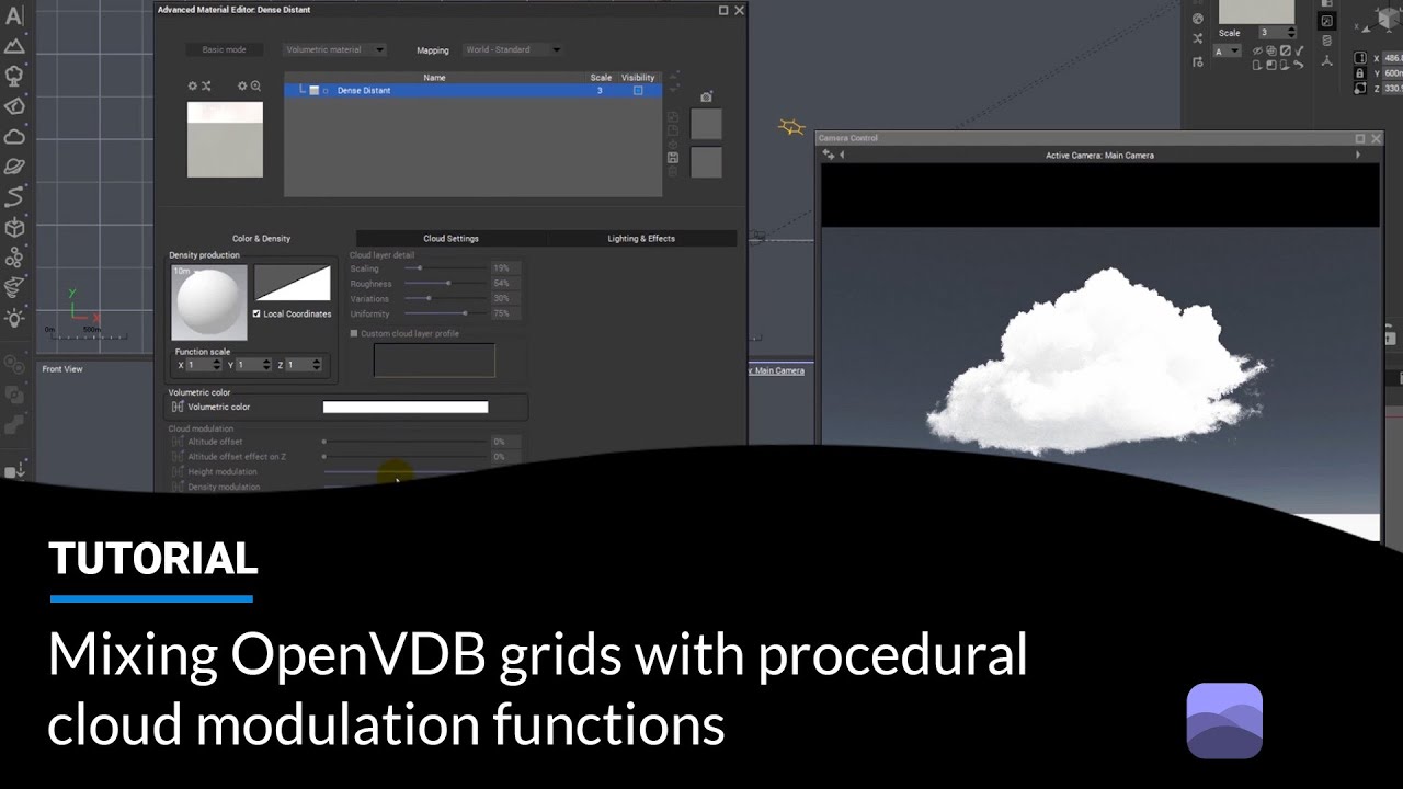 VUE: Mixing OpenVDB grids with procedural cloud modulation functions - YouTube
