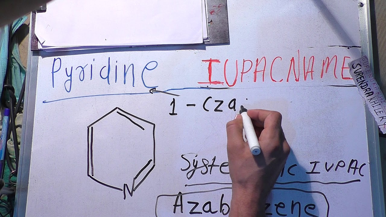 iupac name of pyridine In Hindi | iupac nomenclature of organic ...