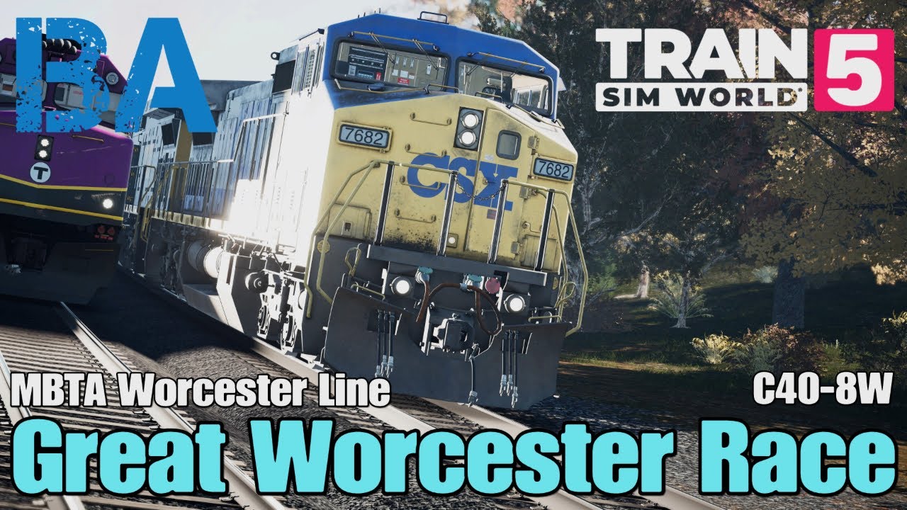 Great Worcester Race - CSX C40-8W - MBTA Commuter - Boston To Worcester ...