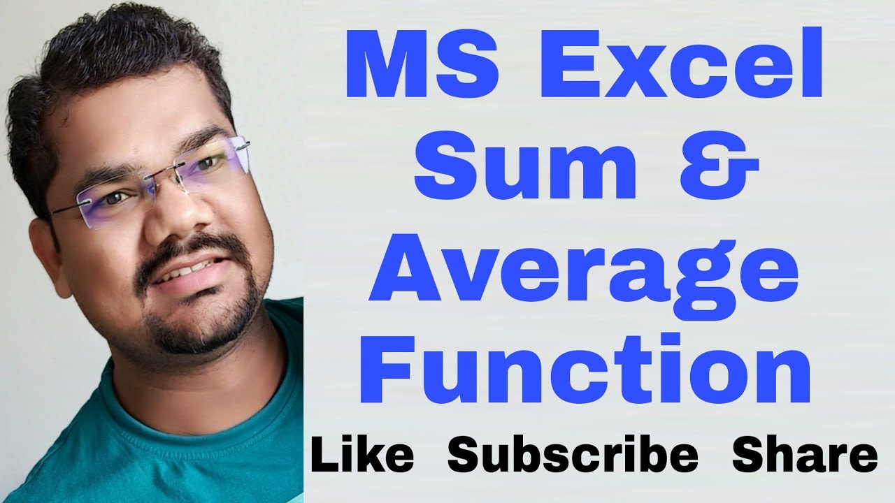 Sum And Average Function In Excel MS Excel Sum And Average Formula Sum And Average Function In Excel MS Excel Sum And Average Formula