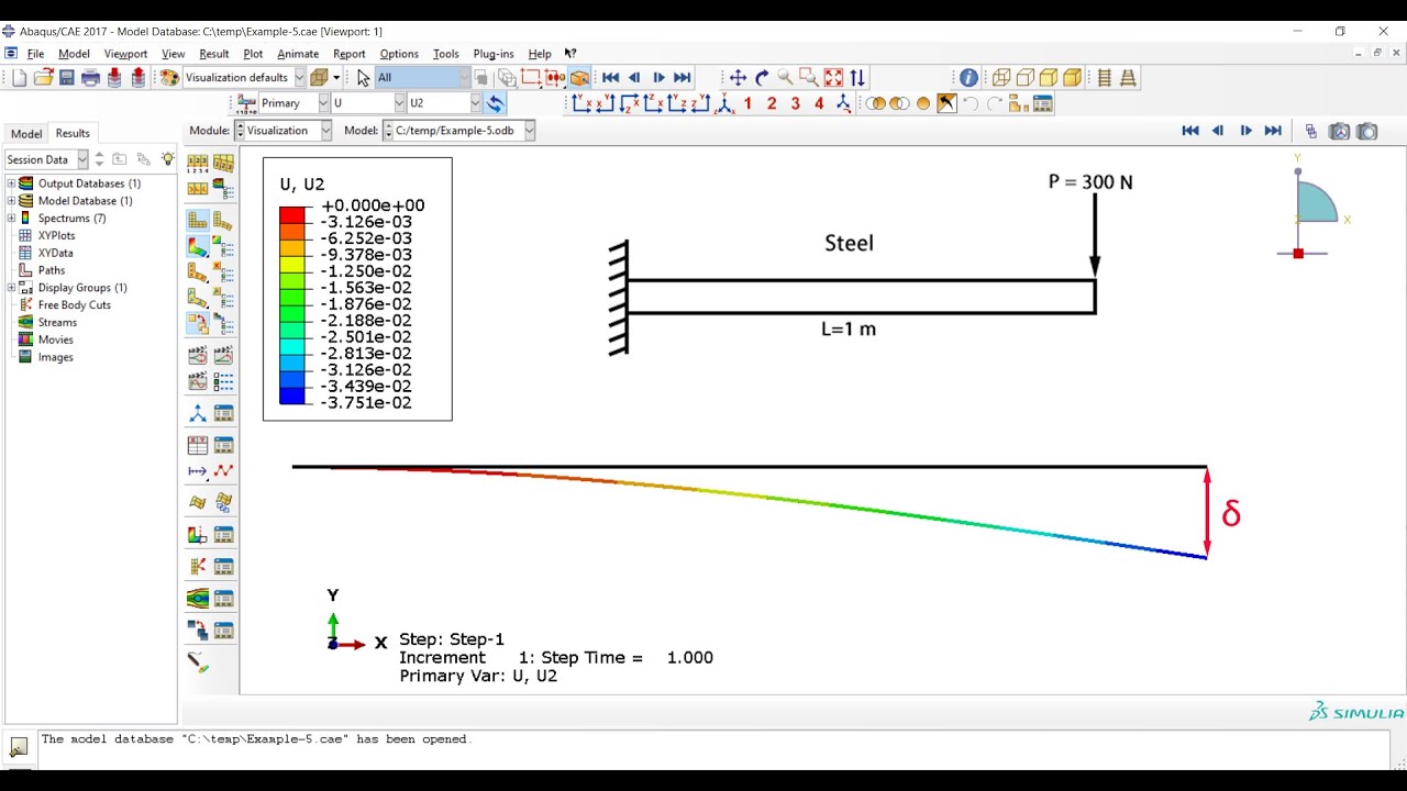 Calculating deflection of beam under concentrated load using strength ...