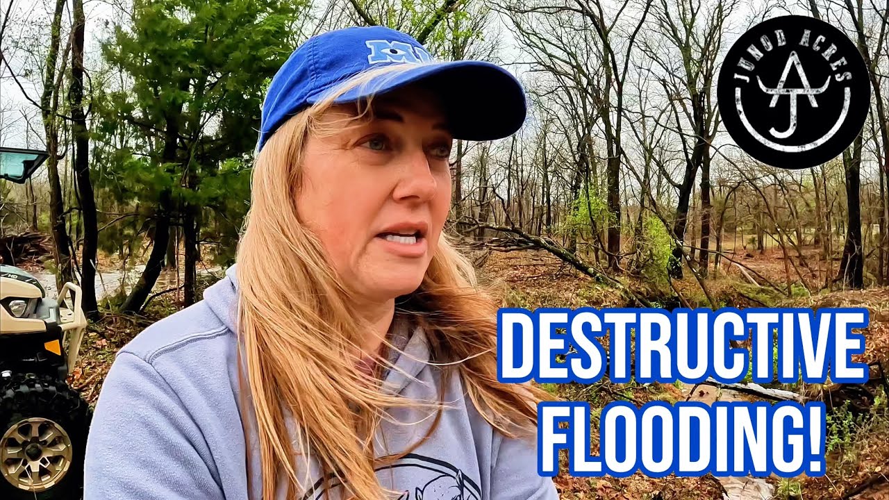 Flood Waters from Spring Storms Threaten Our Rural Homestead! - YouTube