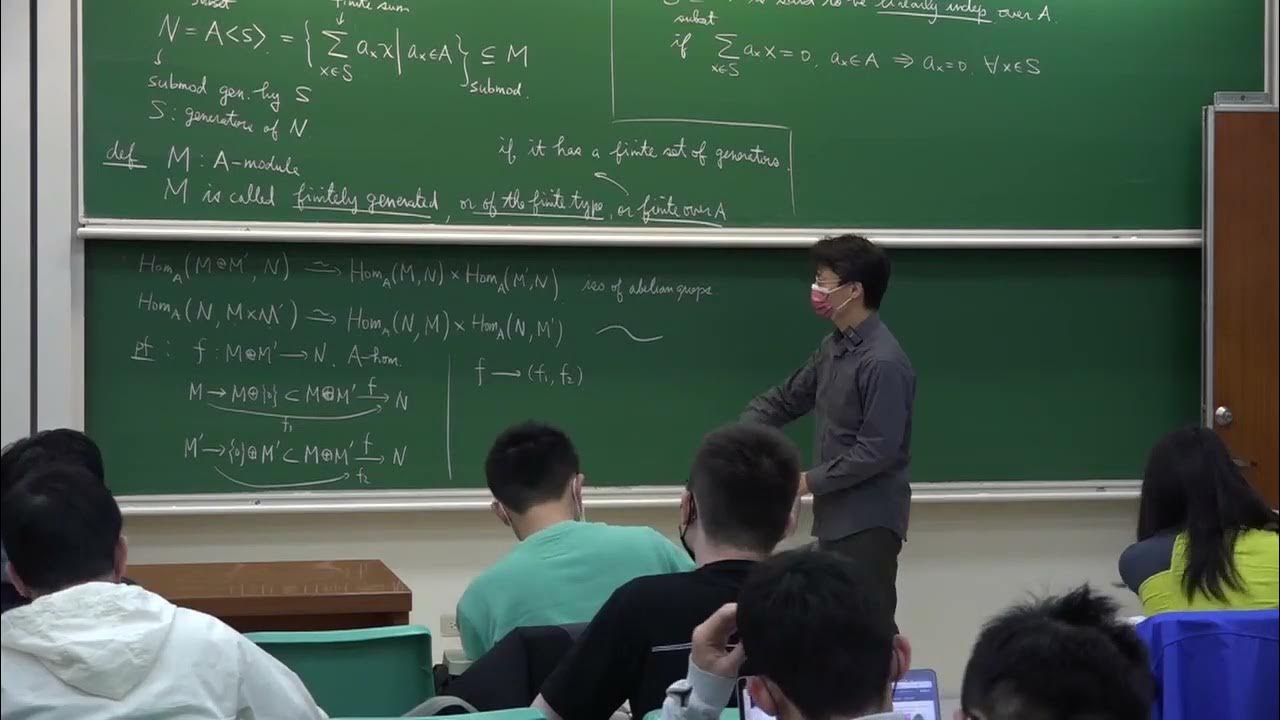 20230224 Algebra II Lecture 2 Free modules, projective modules. - YouTube