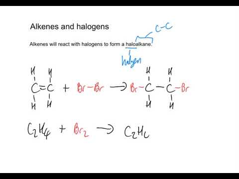 Reactions of Alkenes with Halogens - YouTube