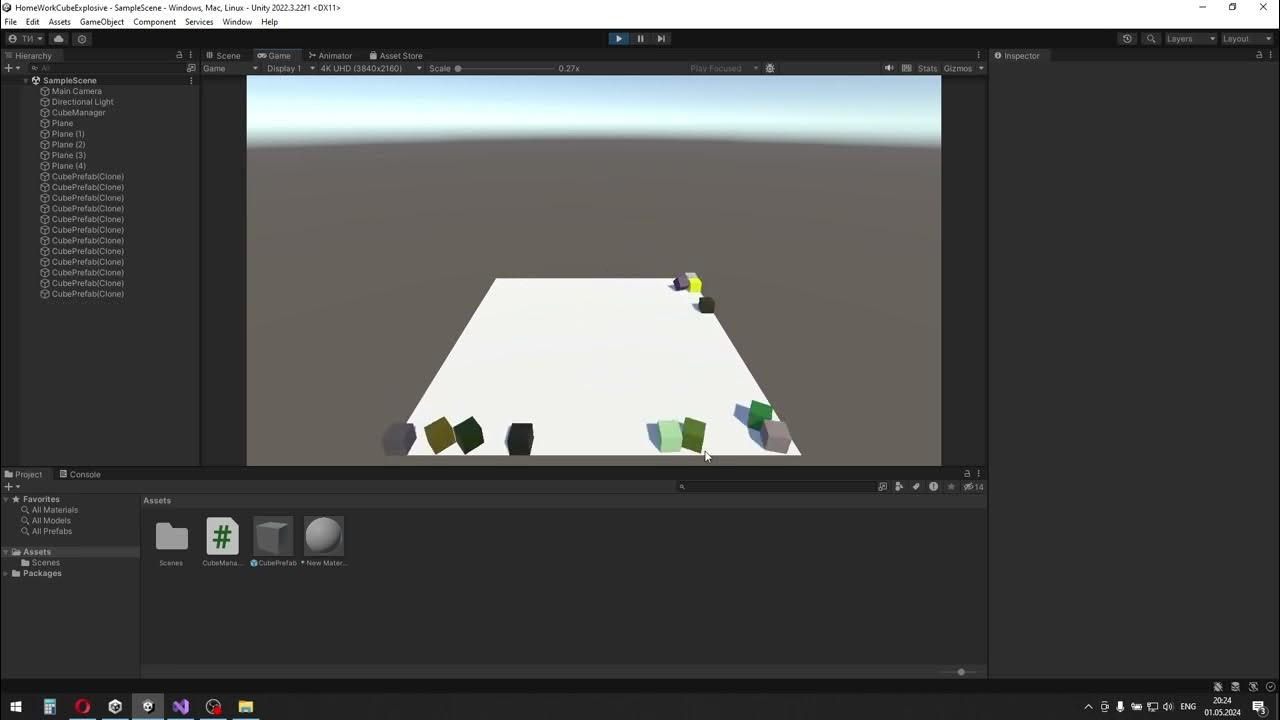 Unity HomeWork CubeExplosive - YouTube
