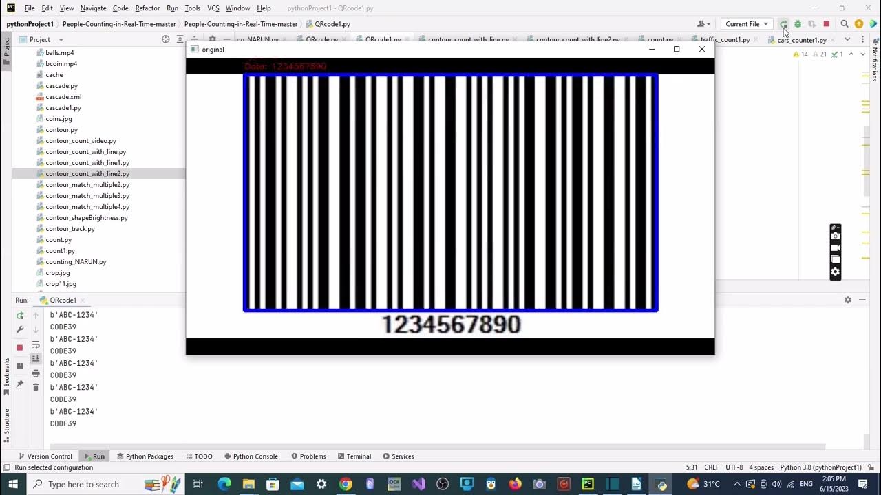 Opencv : QRcode : Barcode - YouTube