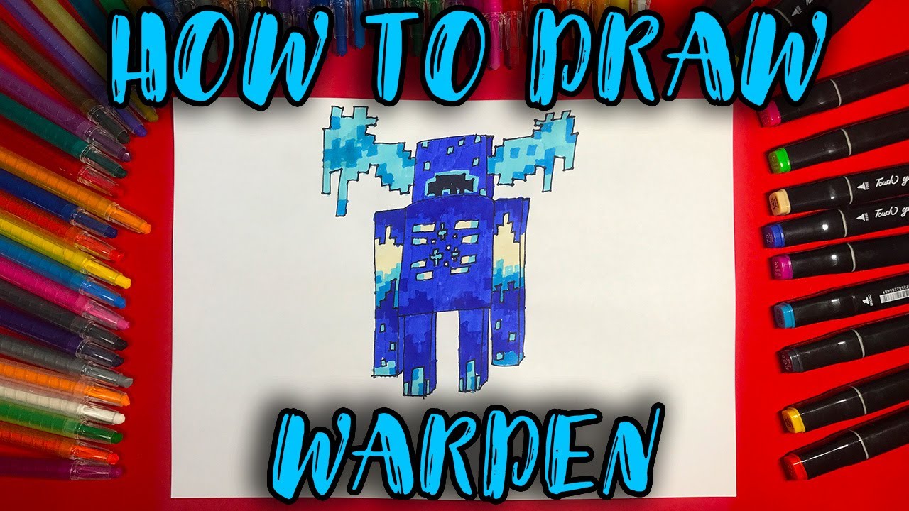 VERY EASY, How To Draw The Warden From Minecraft, Step-by-Step Drawing ...