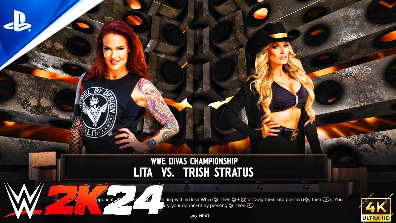 Lita VS Trish Stratus | WWE Divas Championship | Raw 2002 | WWE 2K24 ...