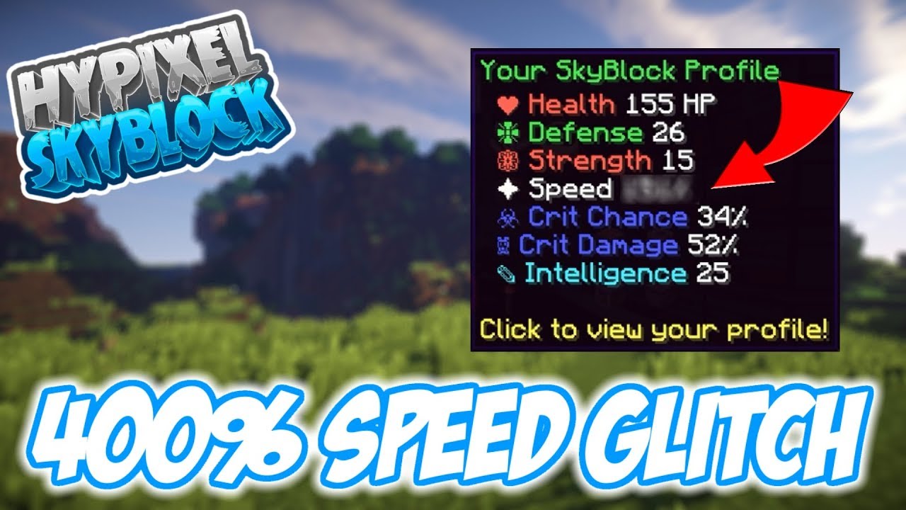 400% Speed Glitch - Hypixel Skyblock - YouTube